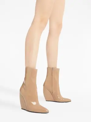 GIUSEPPE ZANOTTI 105mm Tylde Wedge Boots - Neutrals
