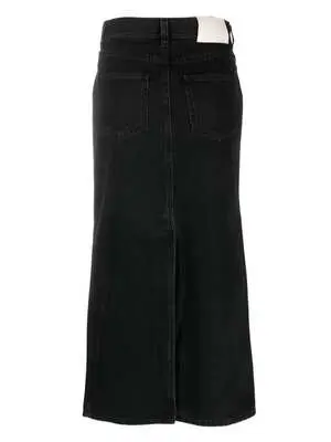 Loulou De Saison Organic Cotton Midi Skirt