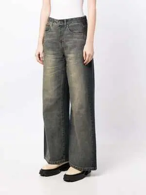 JNBY Gradient-effect Wide-leg Jeans - Blue