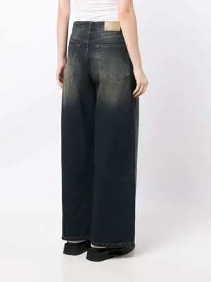 JNBY Gradient-effect Wide-leg Jeans - Blue