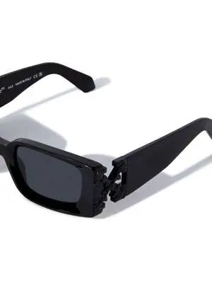 Off-White Roma Rectangle-frame Sunglasses - Black