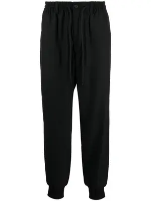 Y3 Drawstring-waist Tapered-leg Trousers