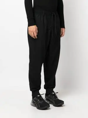Y3 Drawstring-waist Tapered-leg Trousers