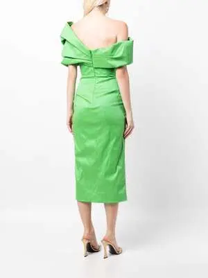 Rachel Gilbert Gia Ruched Midi Dress