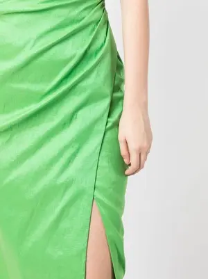 Rachel Gilbert Gia Ruched Midi Dress