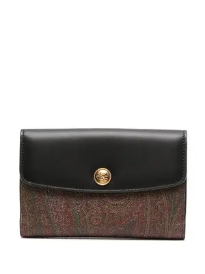 Etro Essential Paisley-print Leather Wallet - Black