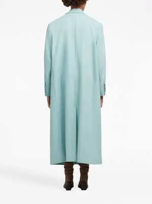 Ami Single-breasted Coat - Blue
