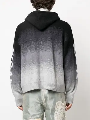Gcds Intarsia-knit Hooded Jacket