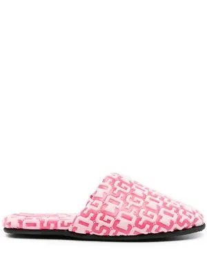 Gcds Monogram-pattern Slippers - Pink