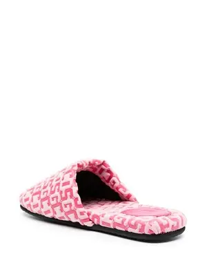 Gcds Monogram-pattern Slippers - Pink