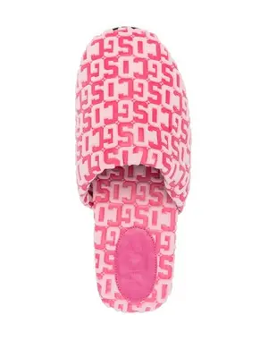 Gcds Monogram-pattern Slippers - Pink