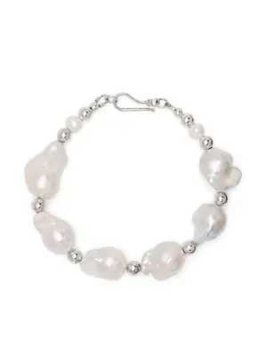 A SINNER IN PEARLS Fireball Beaded Pearl Bracelet - White