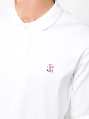 Brunello Cucinelli Logo-embroidered Cotton Polo Shirt
