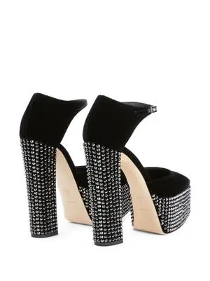 GIUSEPPE ZANOTTI 150mm Bebe Strass Pumps - Black