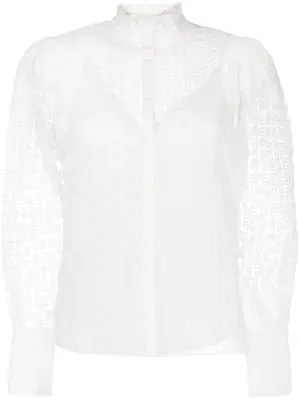 Maje Layered Cotton-blend Shirt - White
