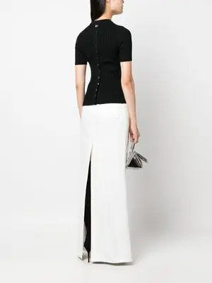Rabanne Ribbed-knit Wool-blend Top