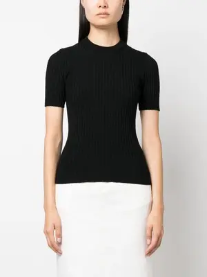 Rabanne Ribbed-knit Wool-blend Top