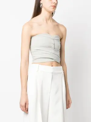 Philosophy Di Lorenzo Serafini Strapless Cropped Top - Grey