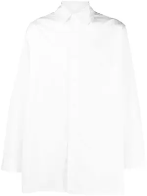 Yohji Yamamoto Long-sleeve Cotton Shirt - White