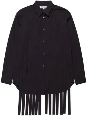 Comme Des Garçons Fringed Pleated Cotton Shirt