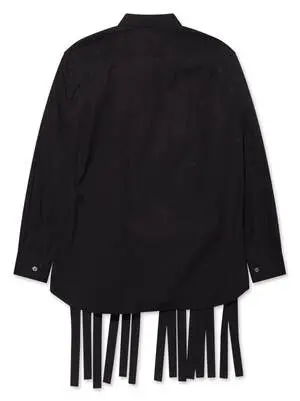 Comme Des Garçons Fringed Pleated Cotton Shirt