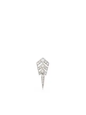 STATEMENT Stairway Arrow Diamond Drop Earring - Silver