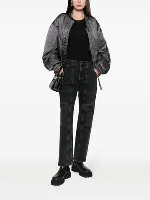 AGOLDE Cooper Cargo Straight Jeans - Black