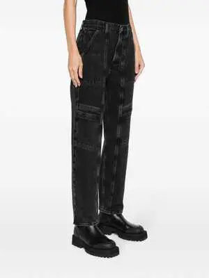 AGOLDE Cooper Cargo Straight Jeans - Black