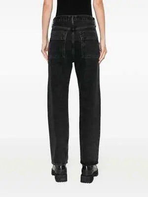 AGOLDE Cooper Cargo Straight Jeans - Black