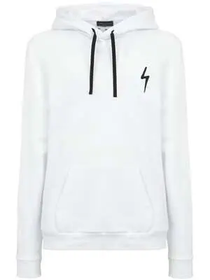 GIUSEPPE ZANOTTI Logo-embroidered Cotton Hoodie