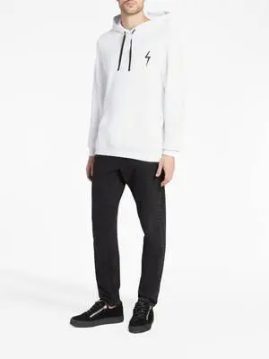 GIUSEPPE ZANOTTI Logo-embroidered Cotton Hoodie