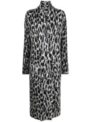 Zadig&Voltaire Leopard-print Cardigan Coat - Grey