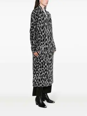 Zadig&Voltaire Leopard-print Cardigan Coat - Grey