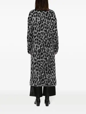 Zadig&Voltaire Leopard-print Cardigan Coat - Grey
