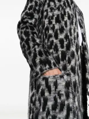 Zadig&Voltaire Leopard-print Cardigan Coat - Grey