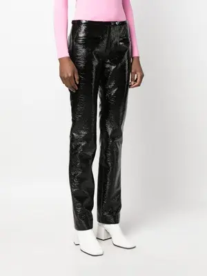 COURREGES Tube Vinyl Trousers - Black