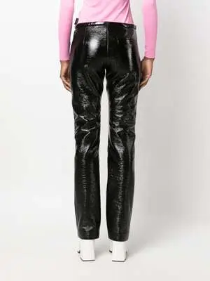 COURREGES Tube Vinyl Trousers - Black