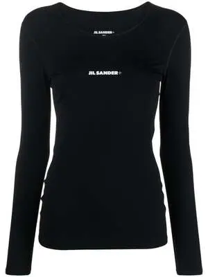 JIL SANDER Logo-print Jersey T-shirt - Black