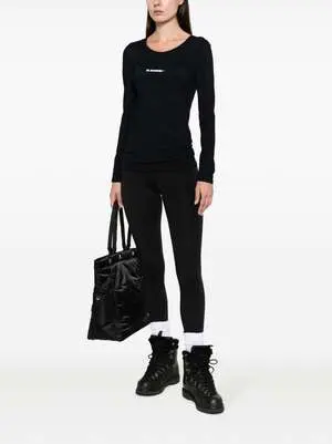 JIL SANDER Logo-print Jersey T-shirt - Black