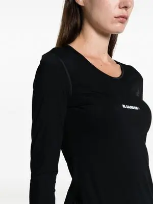 JIL SANDER Logo-print Jersey T-shirt - Black