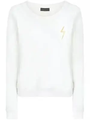 GIUSEPPE ZANOTTI Hanane Bolt-embroidered Sweatshirt - White