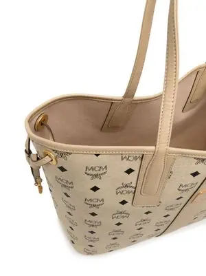 Mcm Medium Liz Monogram Tote Bag - Neutrals