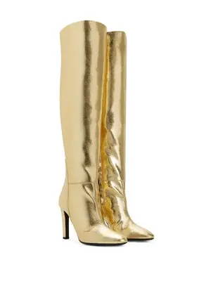 GIUSEPPE ZANOTTI 105mm Hattie Knee-high Boots - Gold