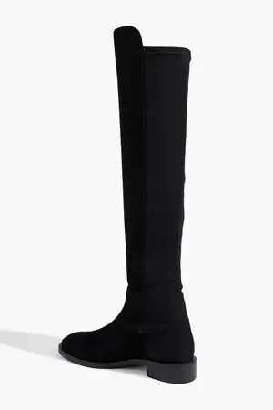 STUART WEITZMAN Keelan Microstretch And Suede Over-the-knee Boots - Black