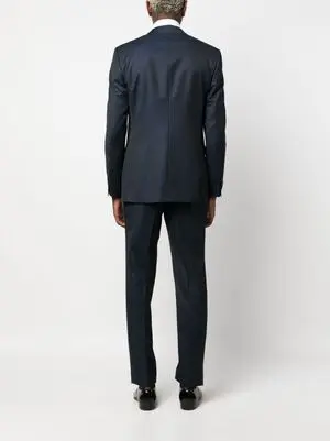 Canali Single-breasted Wool Suit - Blue