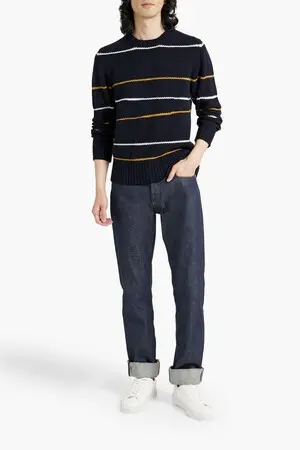 Officine Générale Marco Striped Woolblend Sweater