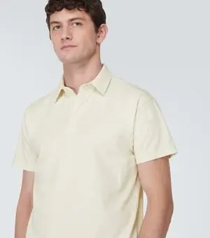LES TIEN Cotton Piqué Polo Top