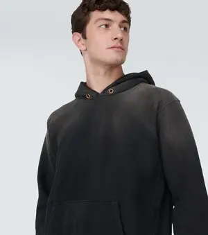 LES TIEN Cotton Jersey Hoodie - Black