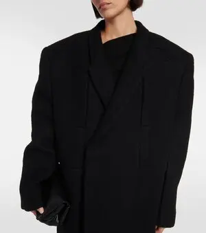 Rick Owens Oversized Virgin Wool Coat