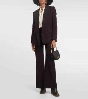 Chloé Wool And Cashmere Straight-leg Pants
